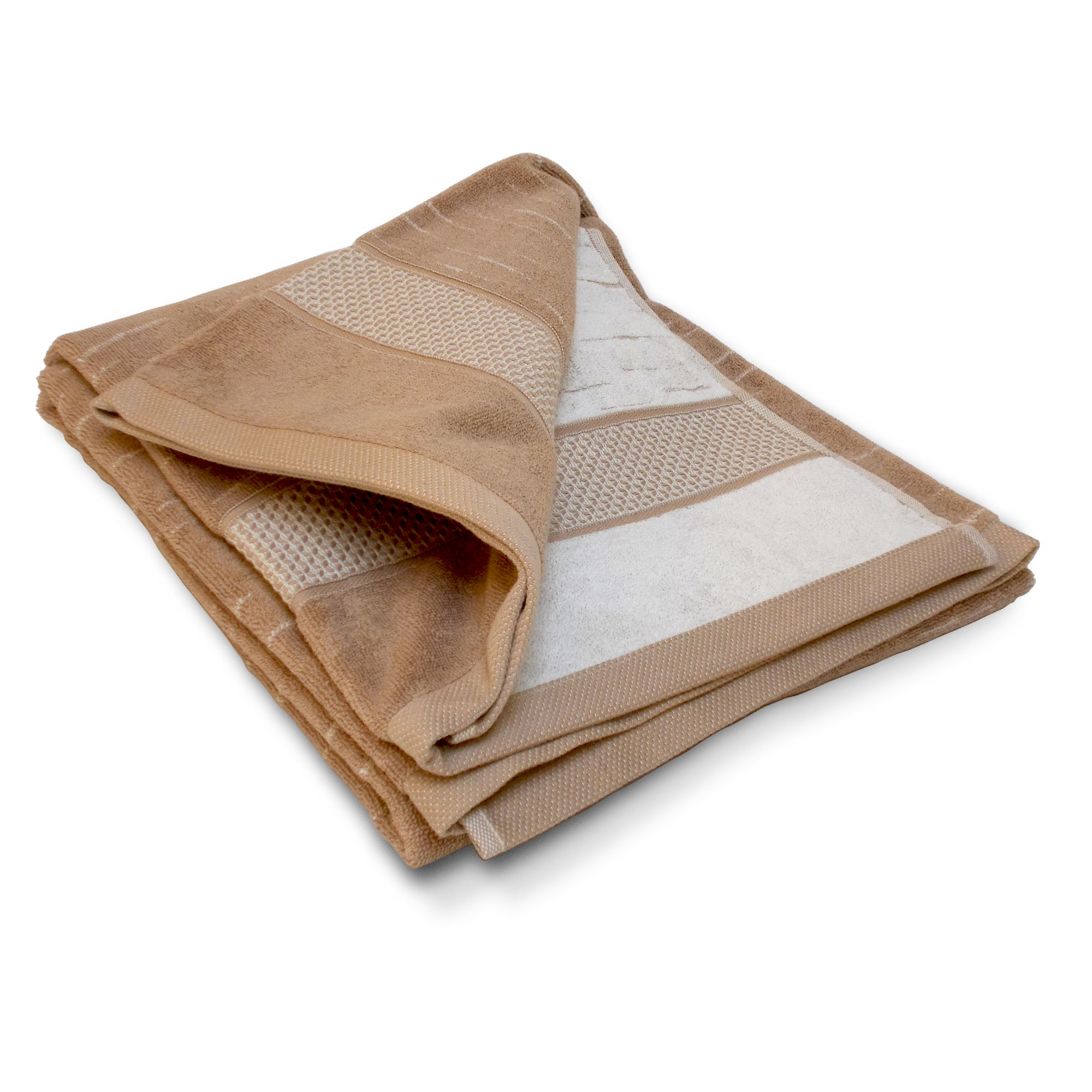 Serviette de toilette 50x100 cm FICUS Marron 500 g/m2 pur coton ...