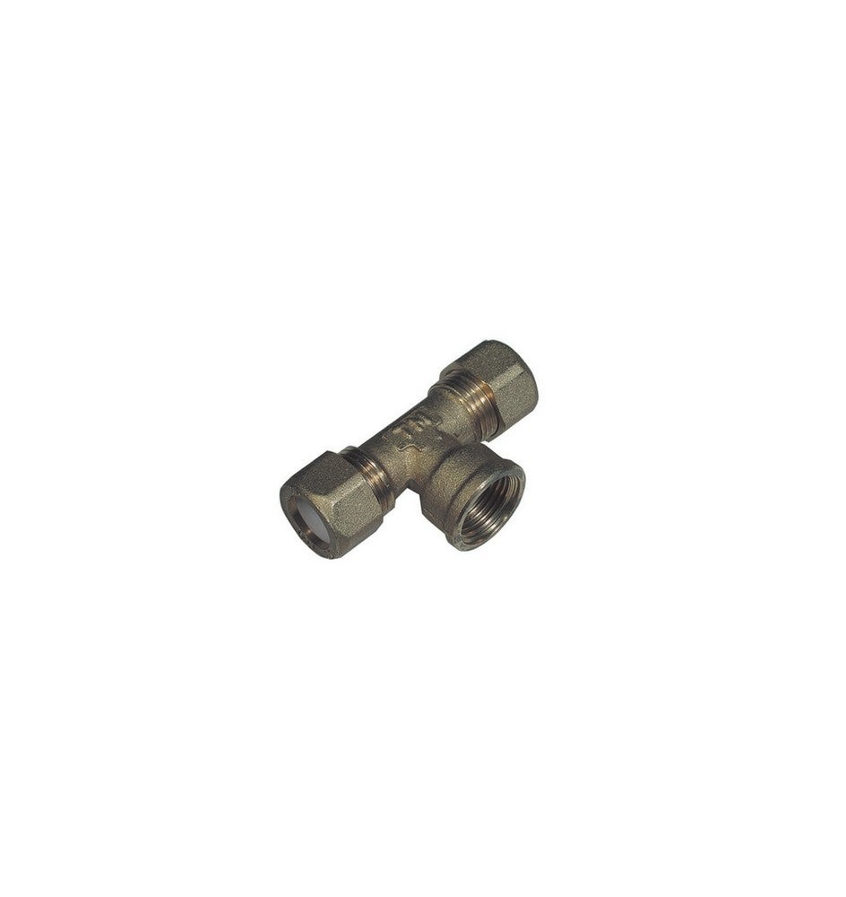 Tee F per tubo rame a stringere con ogiva Teflon 1/2 x18rmm | Leroy Merlin
