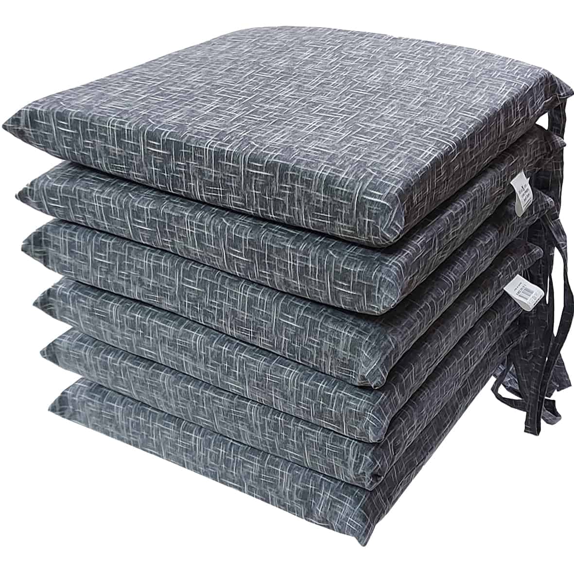 Lot de 6 coussins de chaise Amalfi déhoussables à double face avec ...