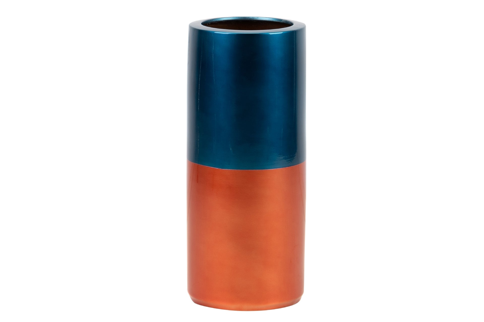 Paraguero Ceramica Lacada Azul Naranja 21x21x50 Cm | Leroy Merlin