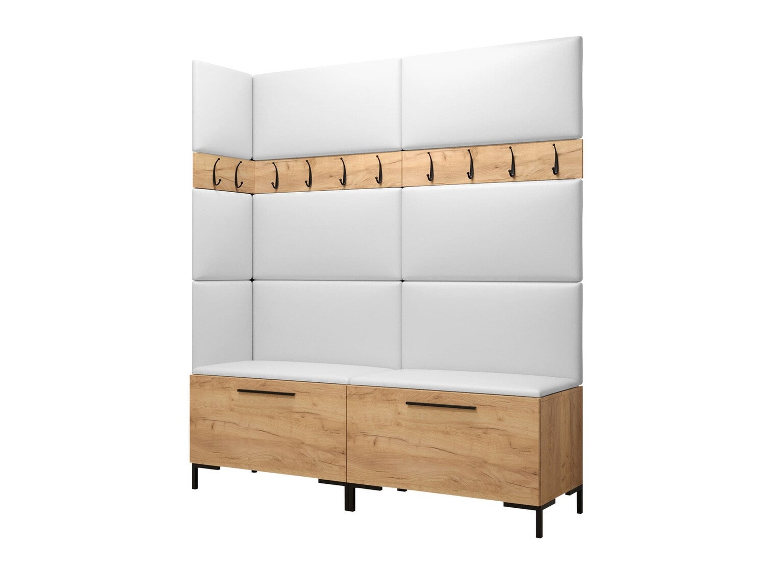 Conjunto de recibidor Hartford F104, 196x168x46cm, Craft roble ...