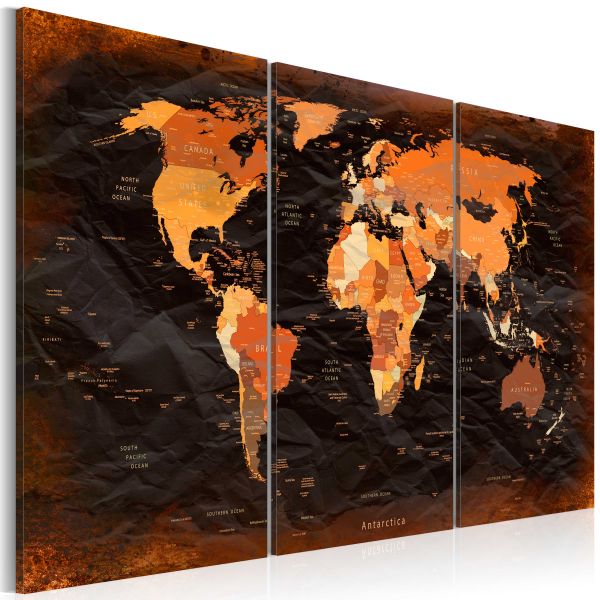 Tableau Cartes du monde Remarkable Map 120x80 cm | Leroy Merlin