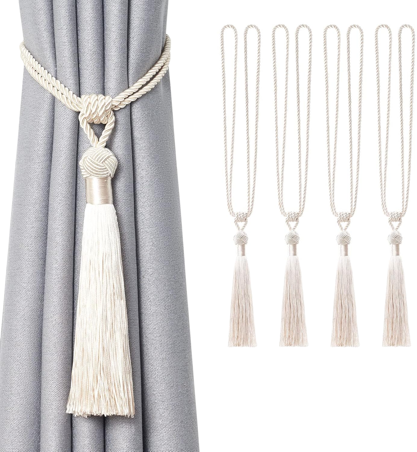 Attaches de rideaux à pompons, pour la décoration de fenêtre de bureau ...