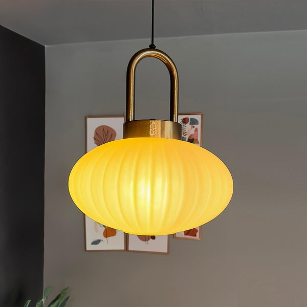 Bamyum Elegant Lustre Simple en Verre Blanc Avec Tête de Serrure ...