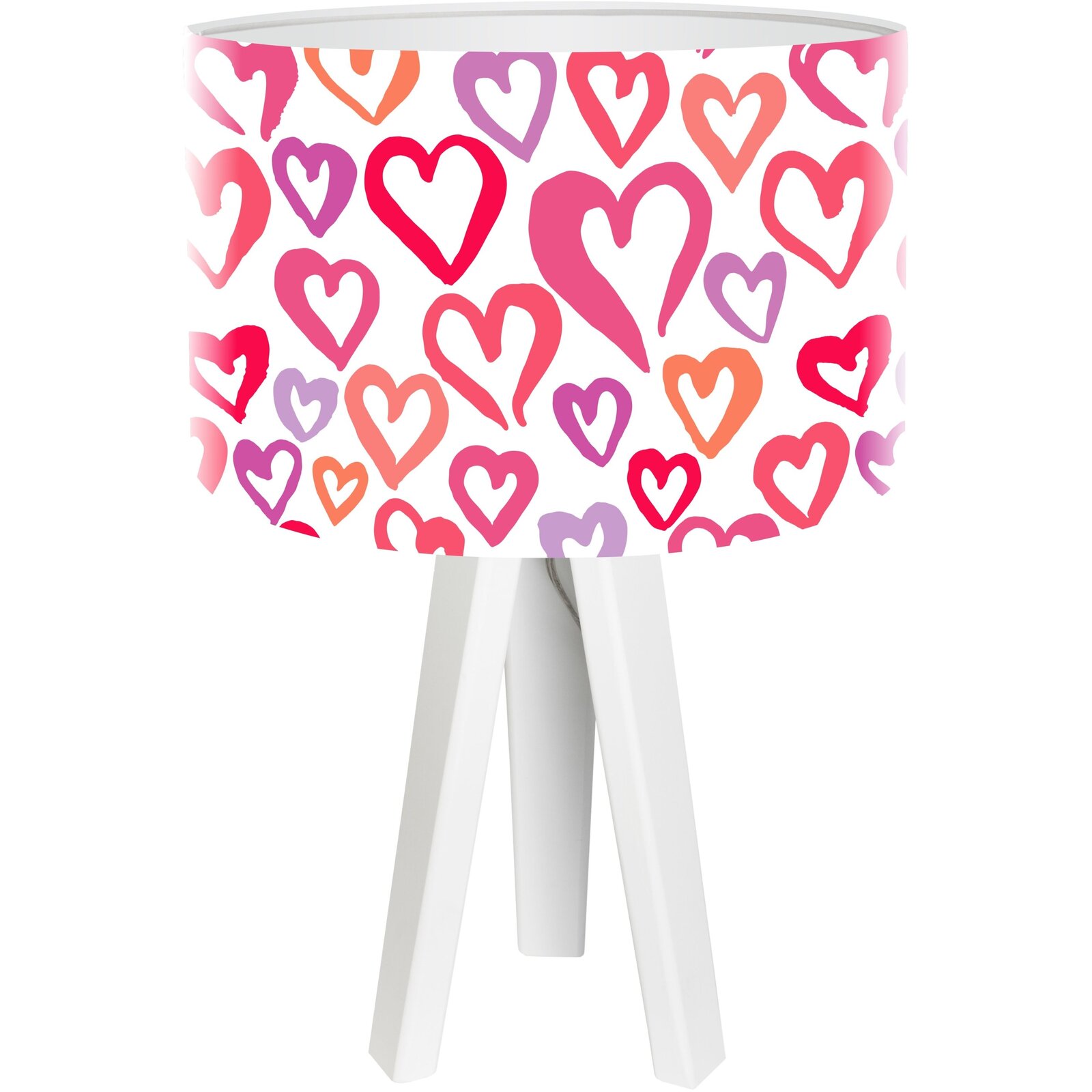 Lampe de chevet kids foto-075 30 x 30 x 45 cm Blanc, rose | Leroy Merlin