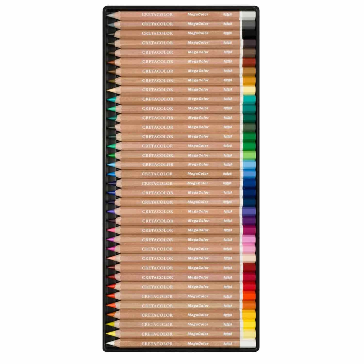 36 crayons de couleur Megacolor Ø 6,4 mm - Brevillier's Cretacolor ...
