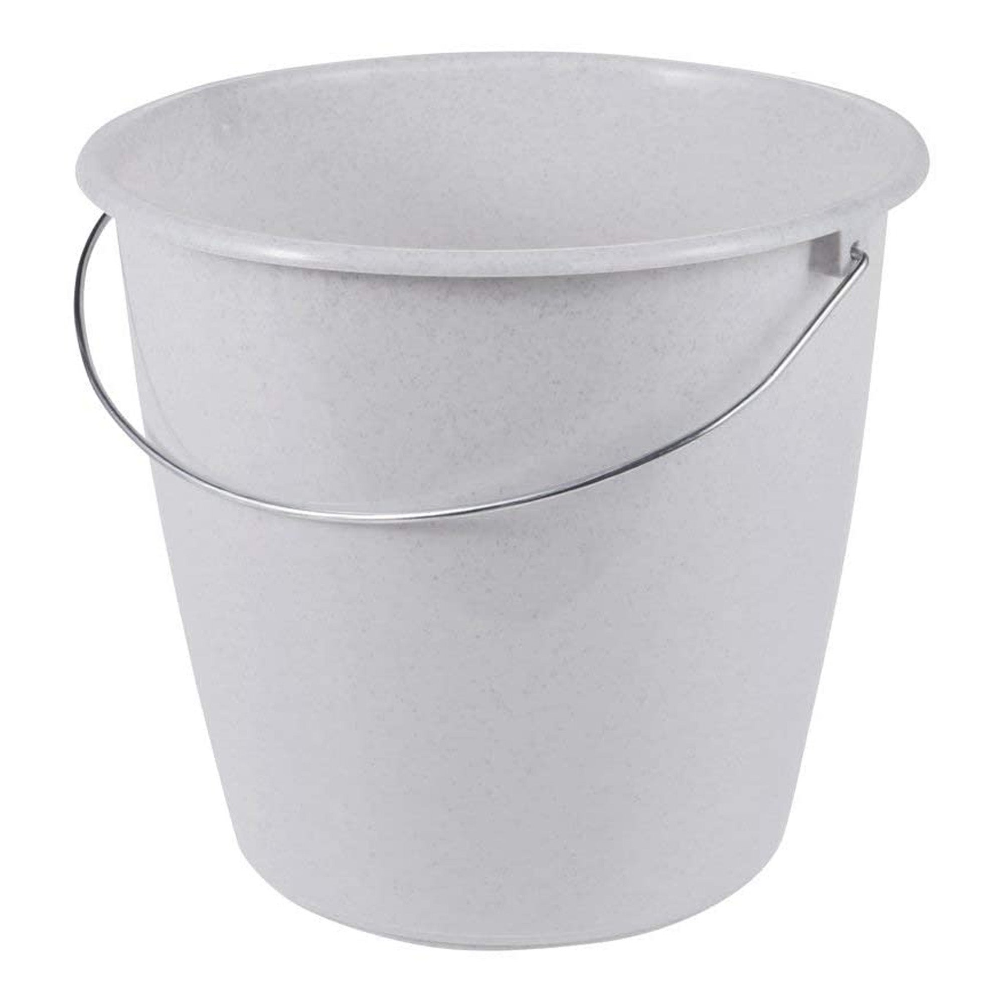 Seau avec anse en métal, Plastique robuste (PP), Rond, 5 l, Erik, Gris ...