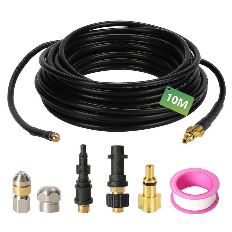 Tuyau Nettoyeur Haute Pression 10M, Tuyau Déboucheur Canalisation Flexible Kärcher K2 K3 K4 K5 ...