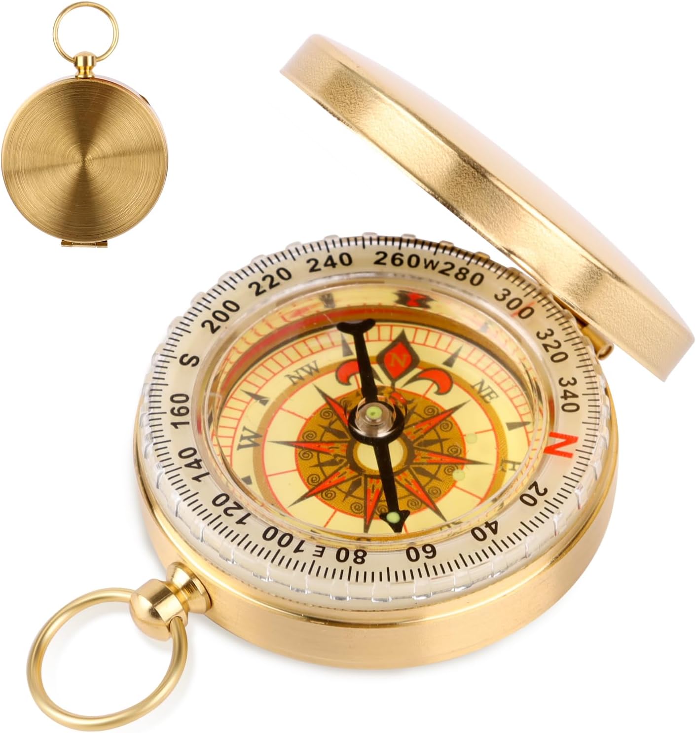 Boussole d'extérieur portable, boussole étanche en laiton, boussole de ...