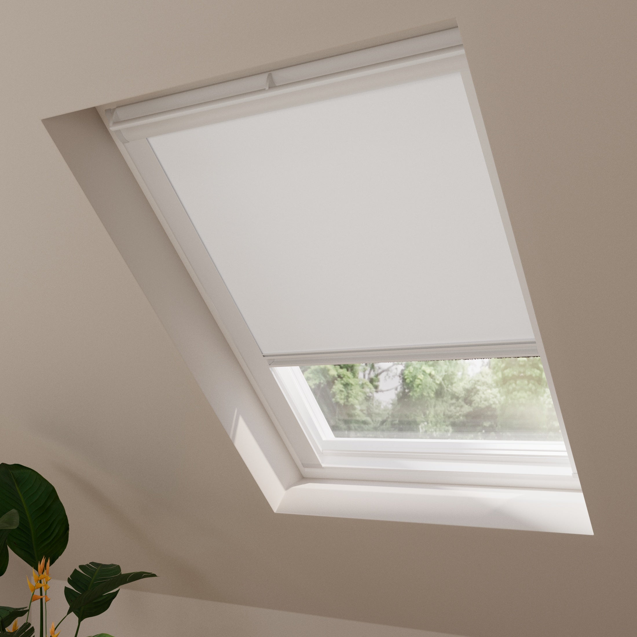 Store de fenêtre de toit - Occultant - Blanc - compatible avec Velux ...