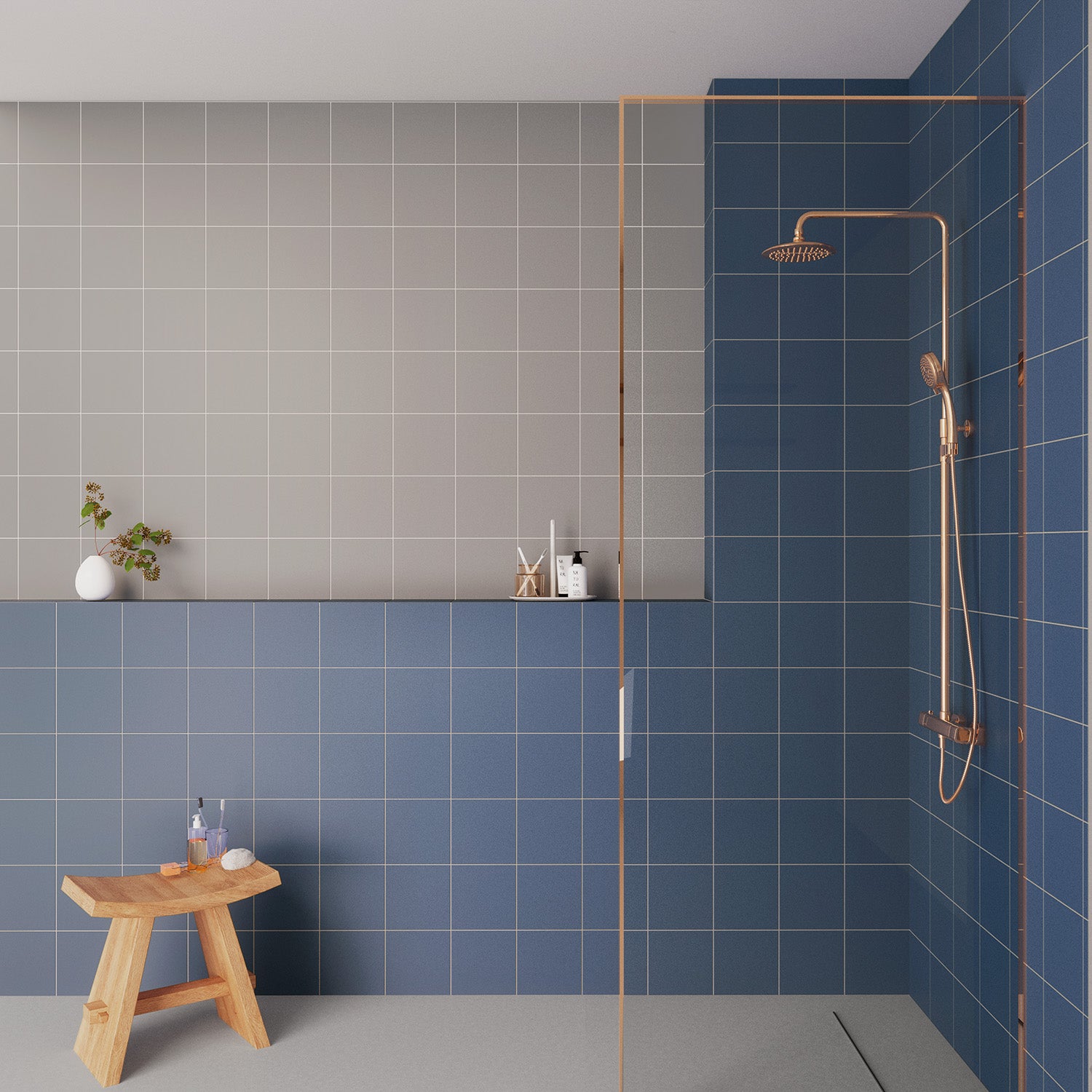 CUBIC AZUL MATE (PR) 20X20 Pasta rossa. Rivestimento murale, colore ...