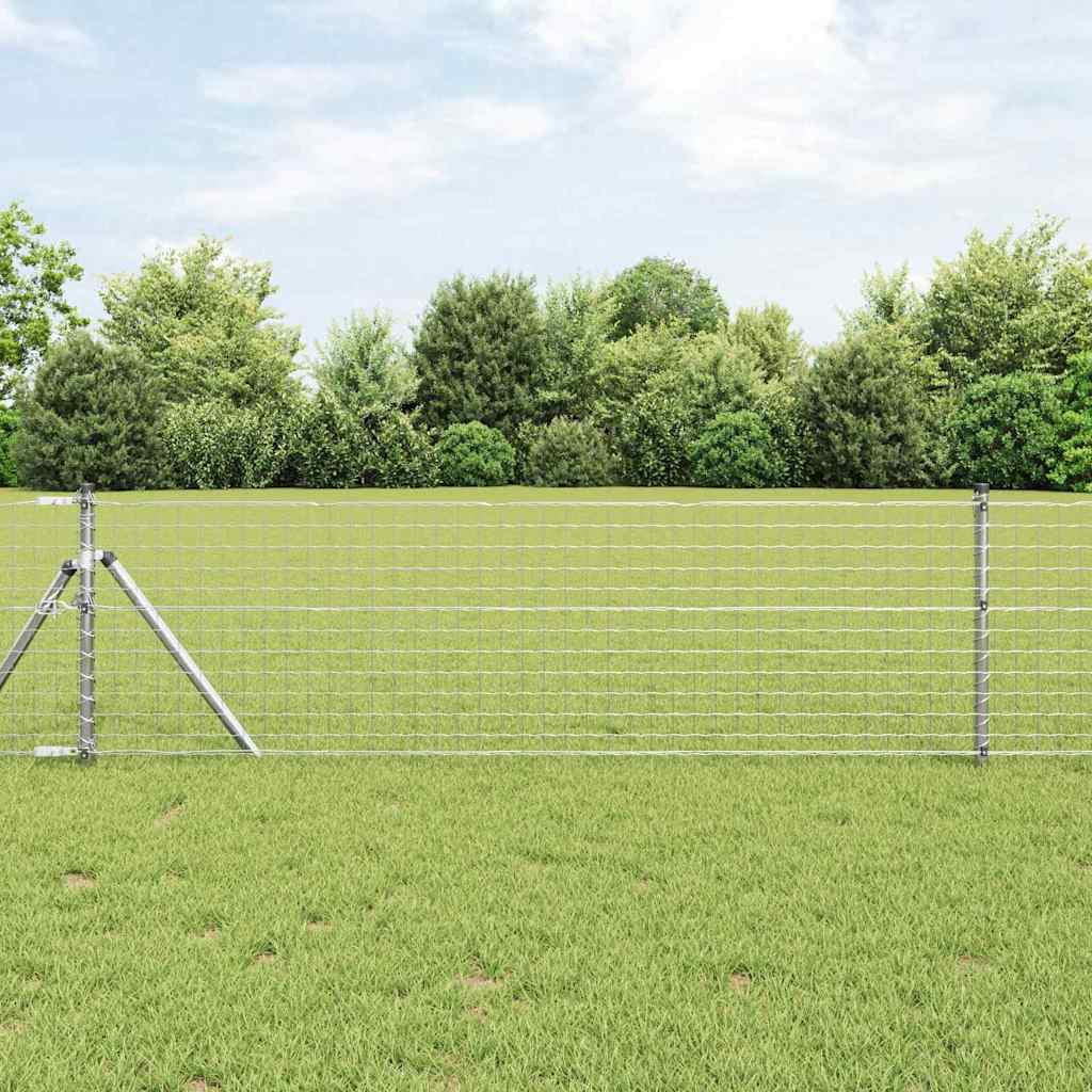 Postes de cerca 13 pcs Plateado Ø32mm 120 cm Acero galvanizado vidaXL ...