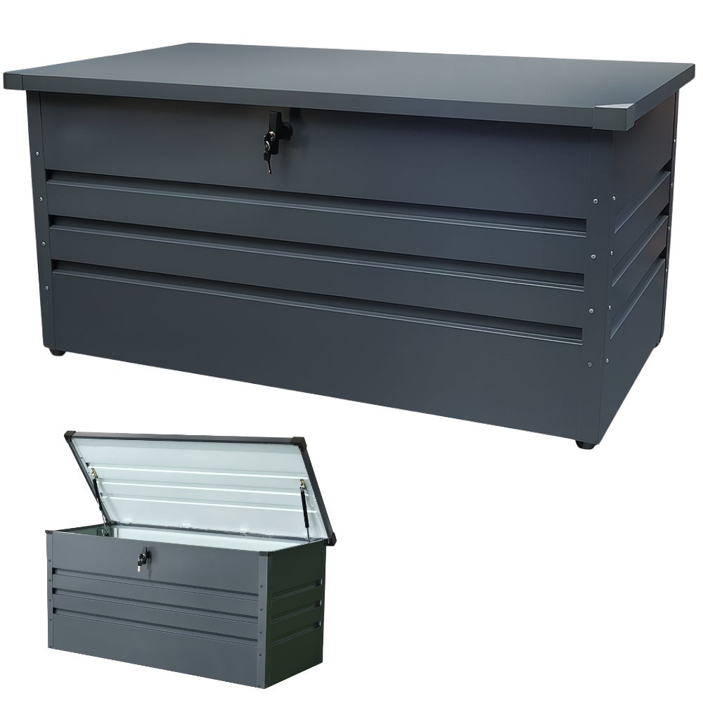 Coffre de rangement extérieur pour jardin - 400 L - - 130 x 61 x 62 ...