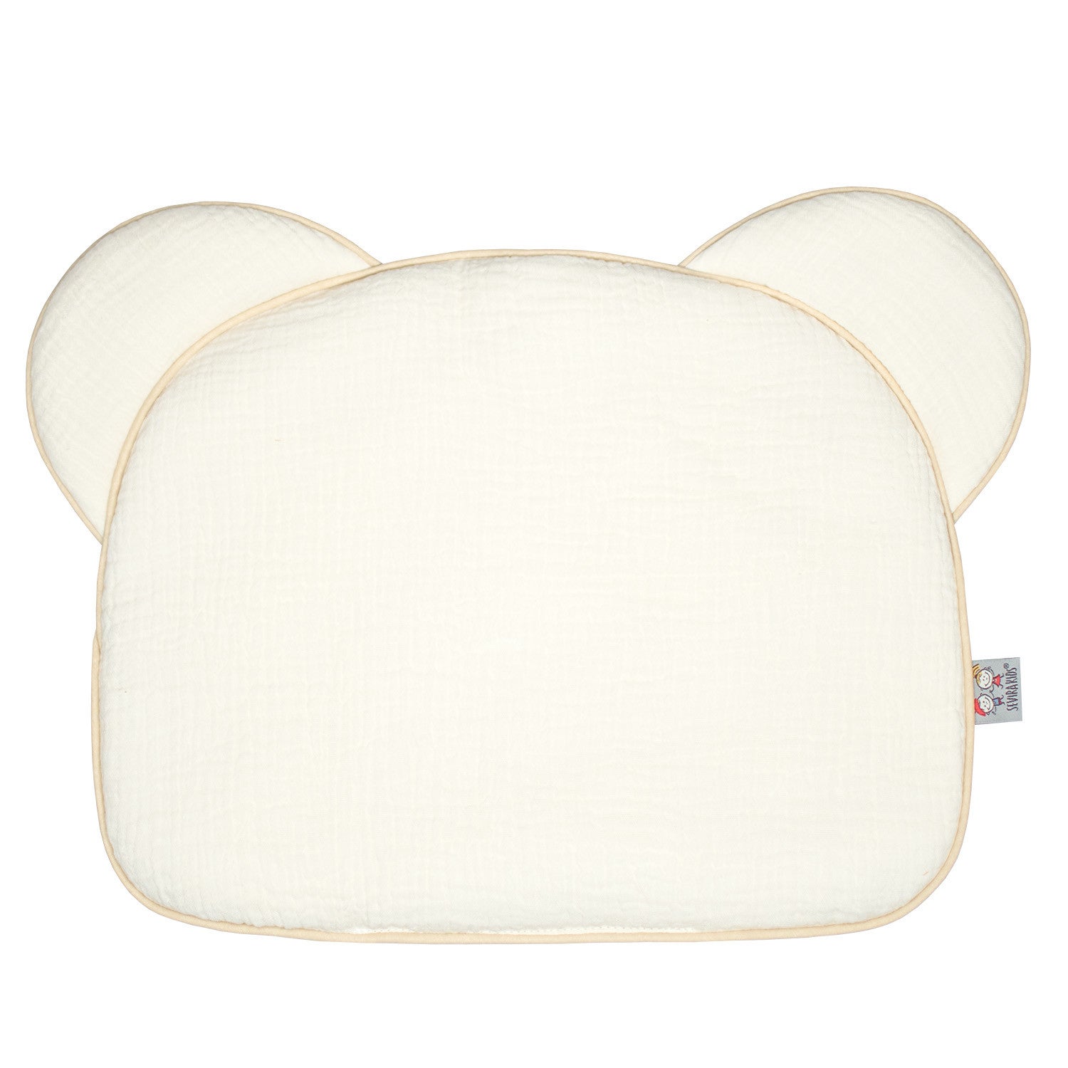 Oreiller bébé plat ourson en gaze de coton, Jeanne 27 x 35 cm | Leroy ...