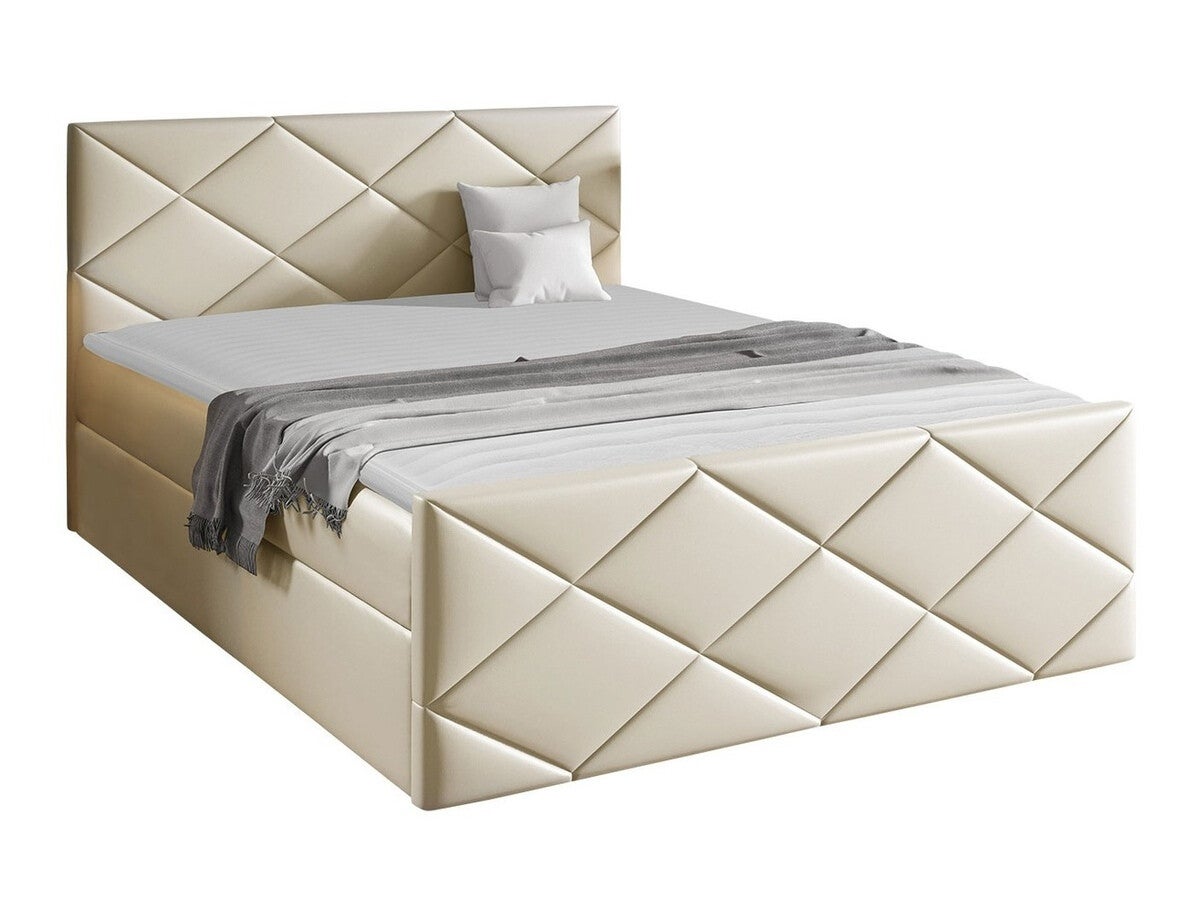 Lit continental Baltimore 155, Double, Continental, Brun clair, 180x200 ...
