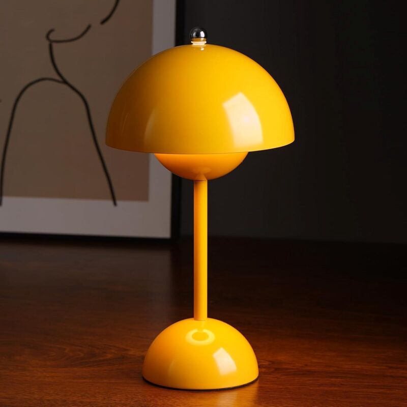 Lámpara de mesa moderna en forma de hongo, estilo retro, luz LED ...