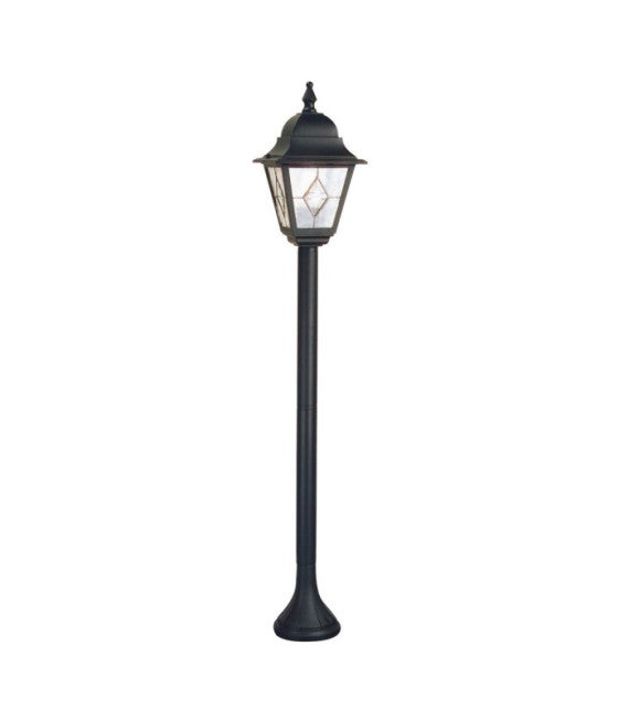 Elstead Norfolk 1 Ljus Utomhus Pollare Lykta Svart IP43, E27 | Leroy Merlin