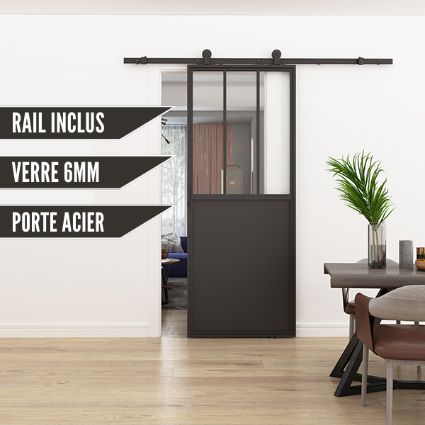 Porte Coulissante 73 Cm Avec Rail