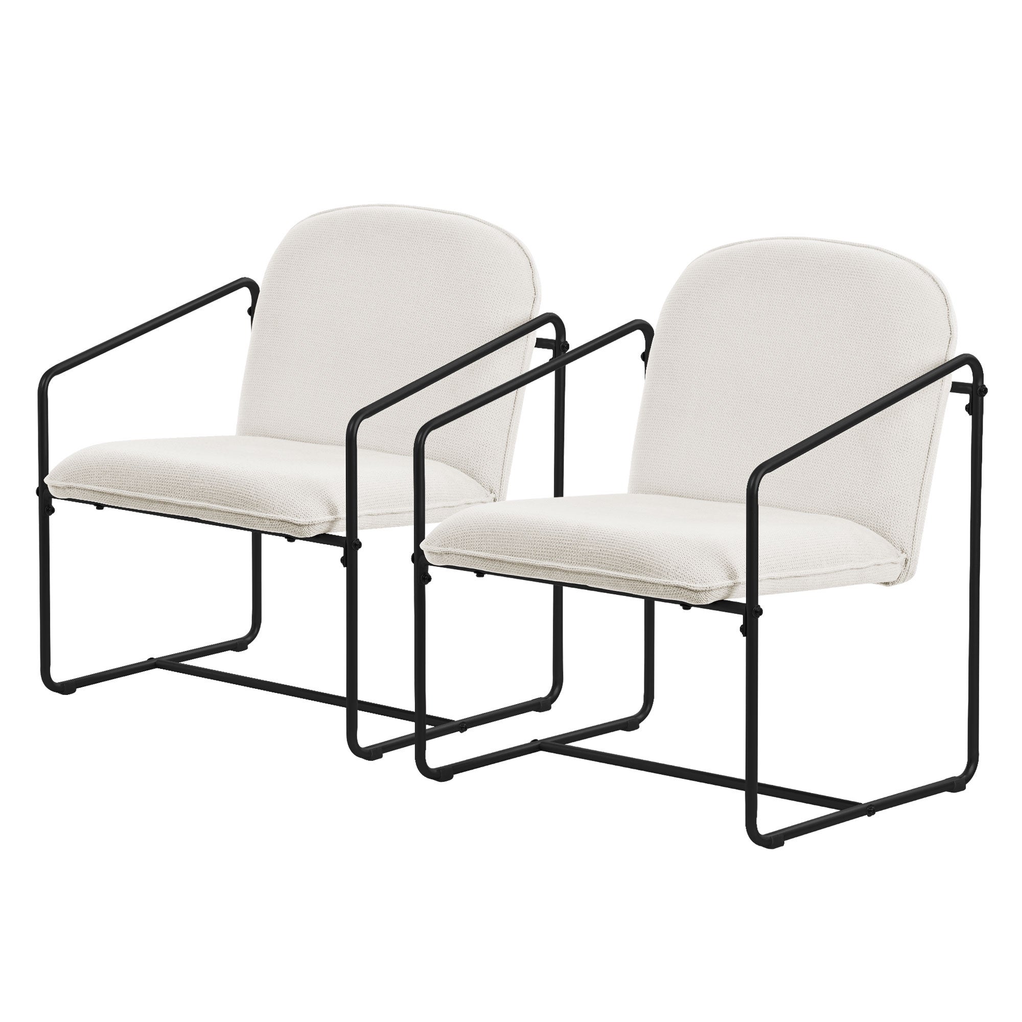 ML-Design set de 2 sillones beige, sillón relax con funda suave y ...