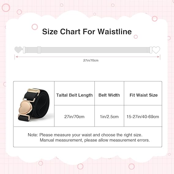 Cinturón elástico para s - Cinturones extensibles ajustables con ...