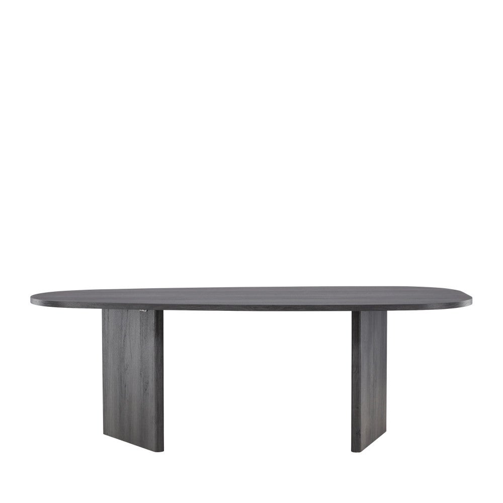 Gronvik - Table à manger 10 personnes organique en bois - Noir | Leroy ...