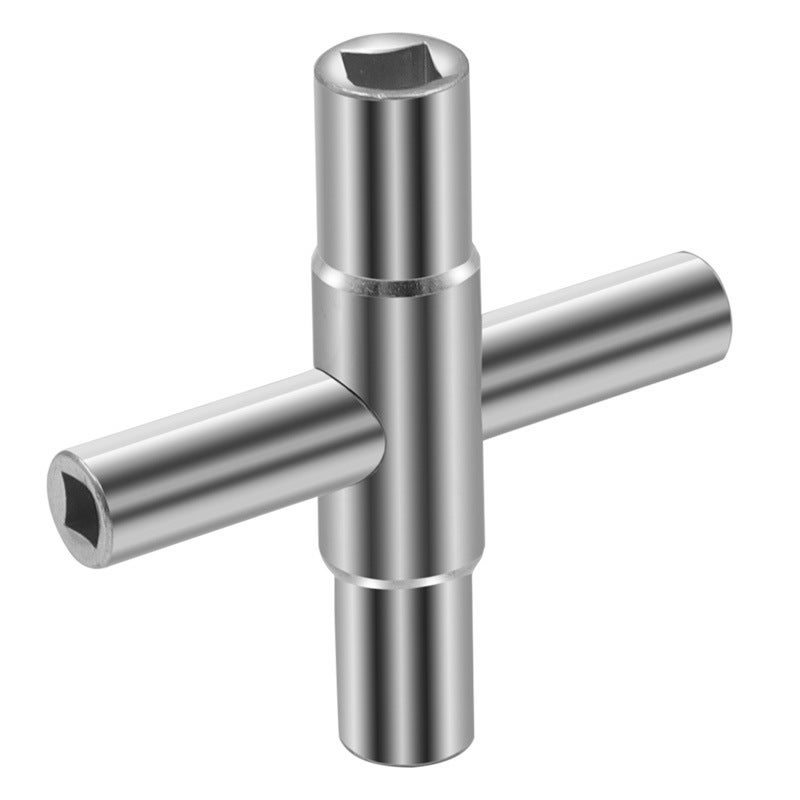 Llaves inglesas,Llave 4 en 1, llave de baño manual 4 en 1 plateada ...