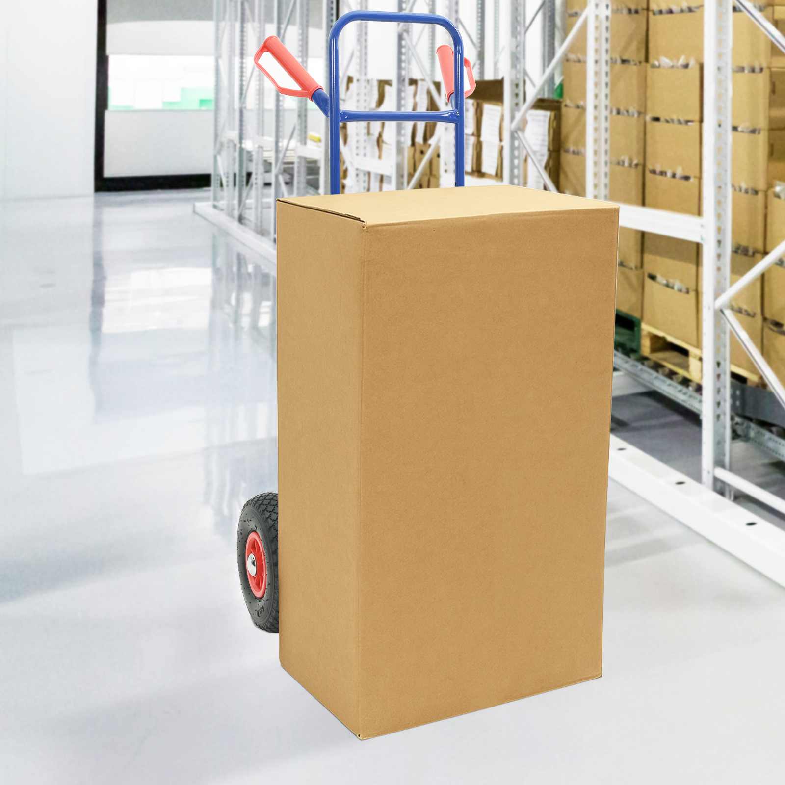 Carro de mano extensible Azul y Rojo 49,5 x 53 x 114 cm Acero | Leroy ...