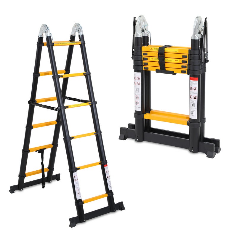 Échelle Télescopique Pliable Portable, Échelle Extensible 3.8M - 1.9M+1 ...