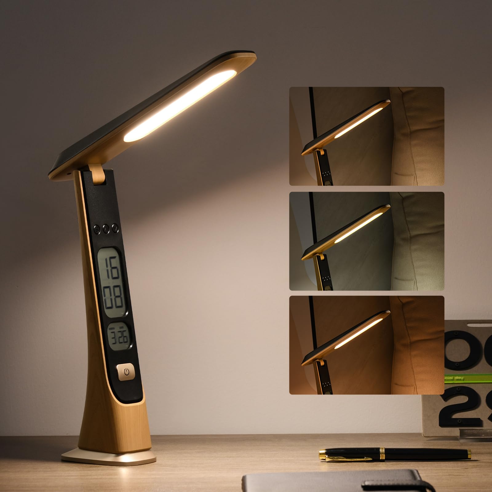 Lampe de bureau LED rechargeable, Lampe de Chevet Tactile à intensité ...