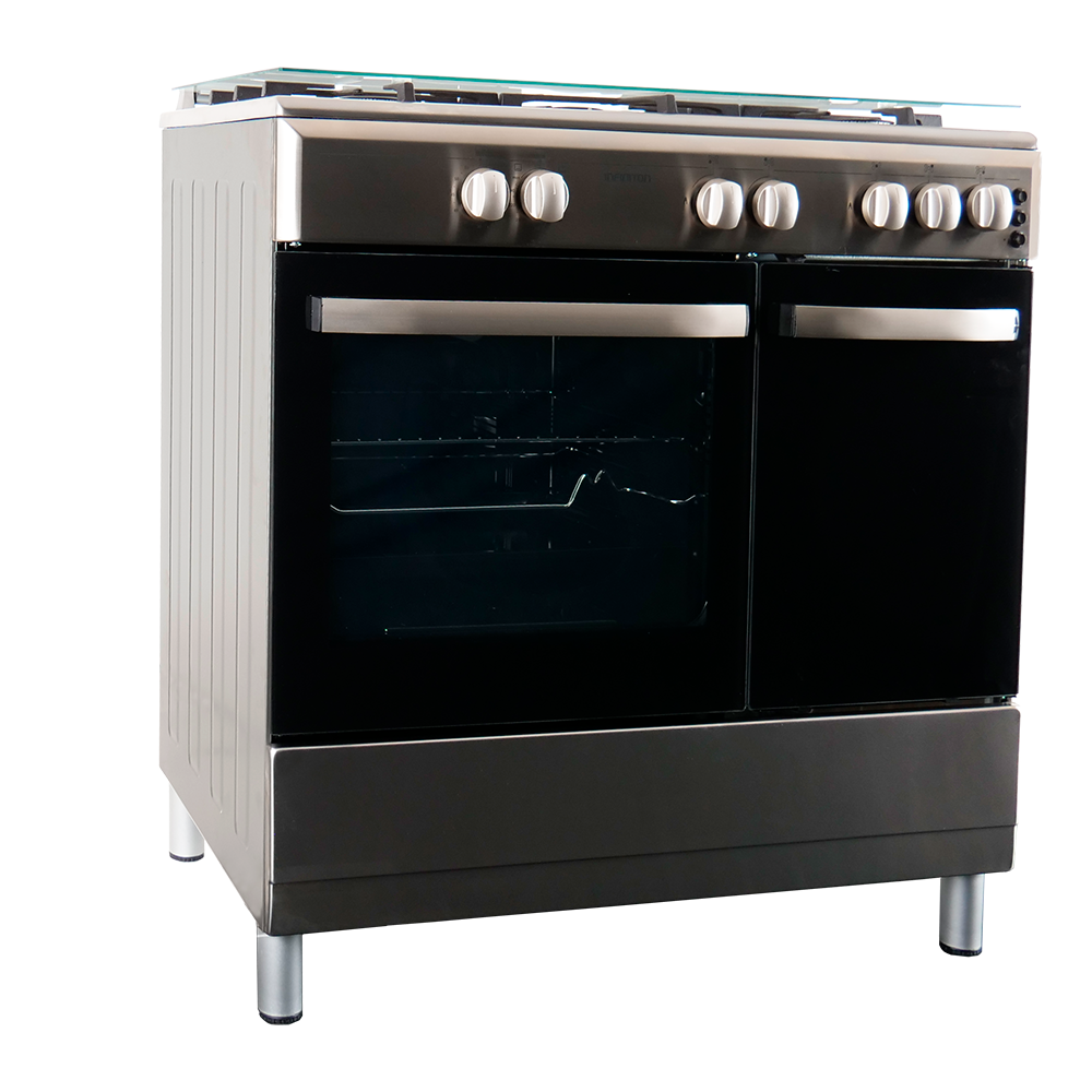 Cocina de Gas Natural, Butano con Horno Infiniton CC9294XPE - Inox , 5 ...