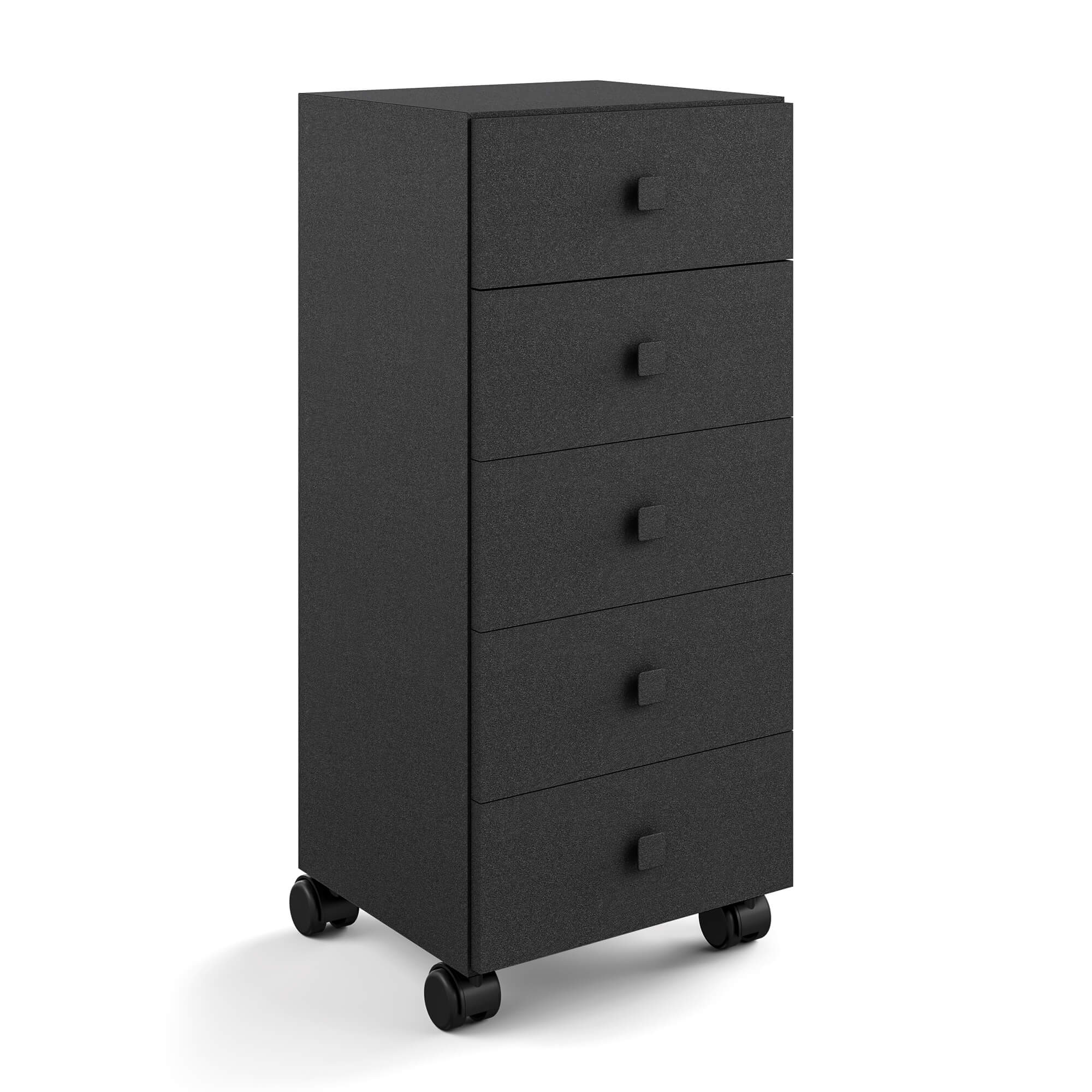 Lineabeta - Base5 cajones con ruedas Runner de acero negro | Leroy Merlin