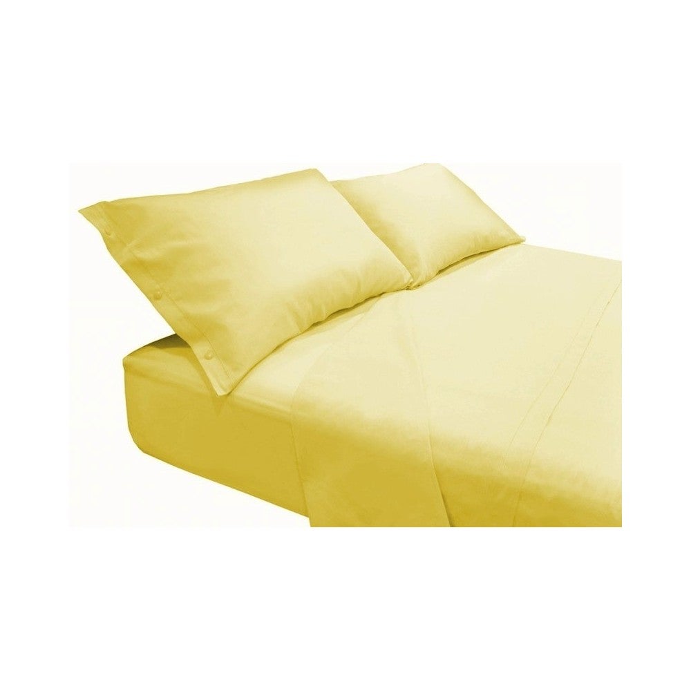 PLEIN DRAP DE LIT, DRAPS DE COULEUR UNIE JAUNE Un carré et demi | Leroy ...