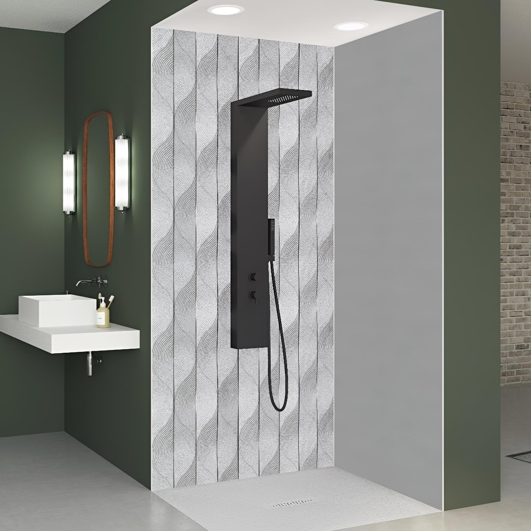 Panel de pared para baño Kinéwall Diseño 3 mm 100x250 orgánico | Leroy ...