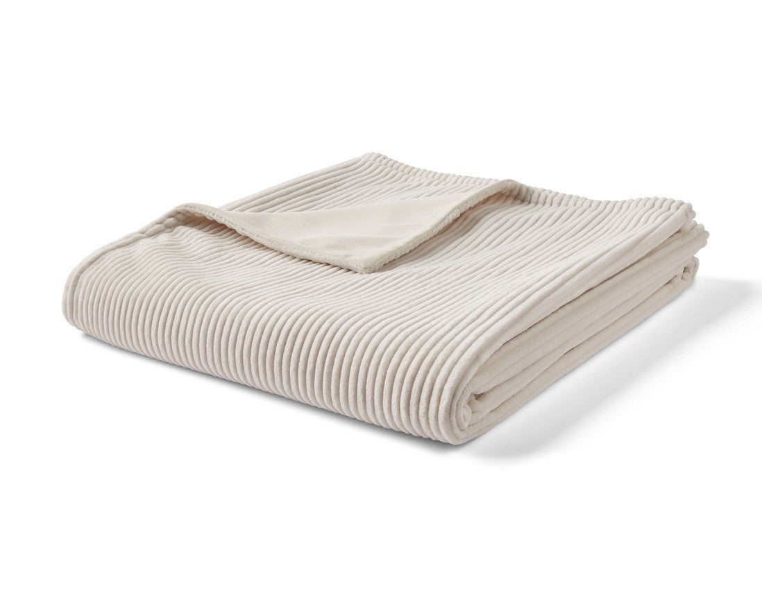 Plaid en 100% polyester beige 200 x 140 cm | Leroy Merlin