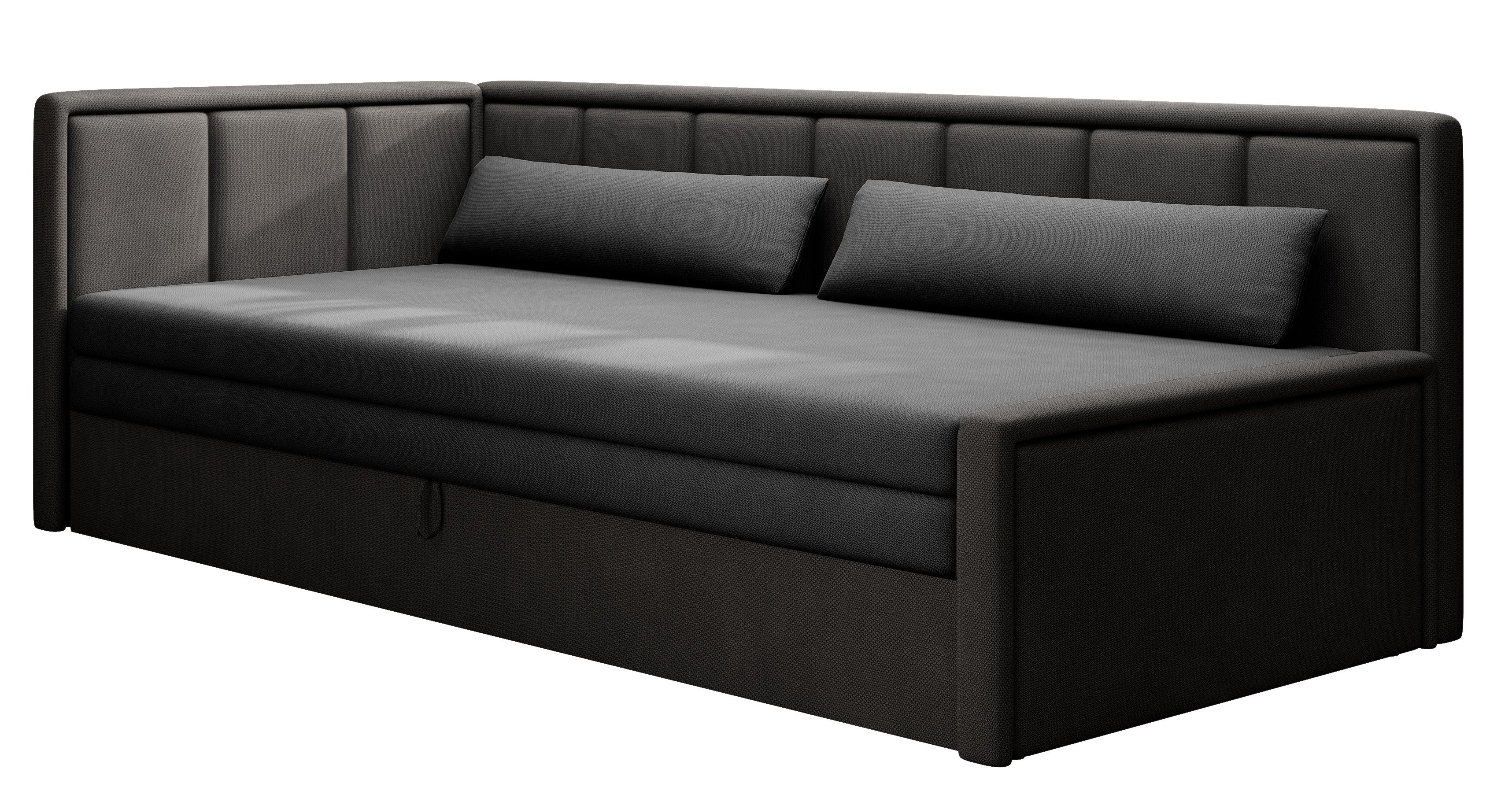 Sofá banco convertible de 3 plazas en tejido suave Figo 214 cm-Color ...