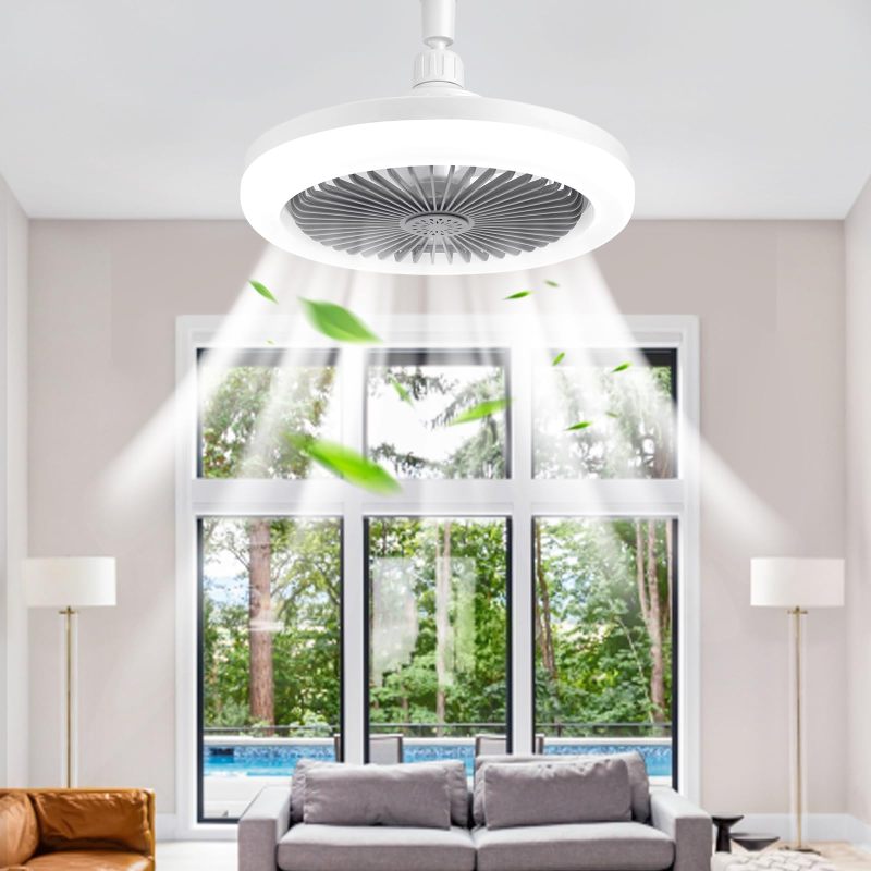 Ventilateur de plafond BomKra avec éclairage LED, télécommande 30 W ...