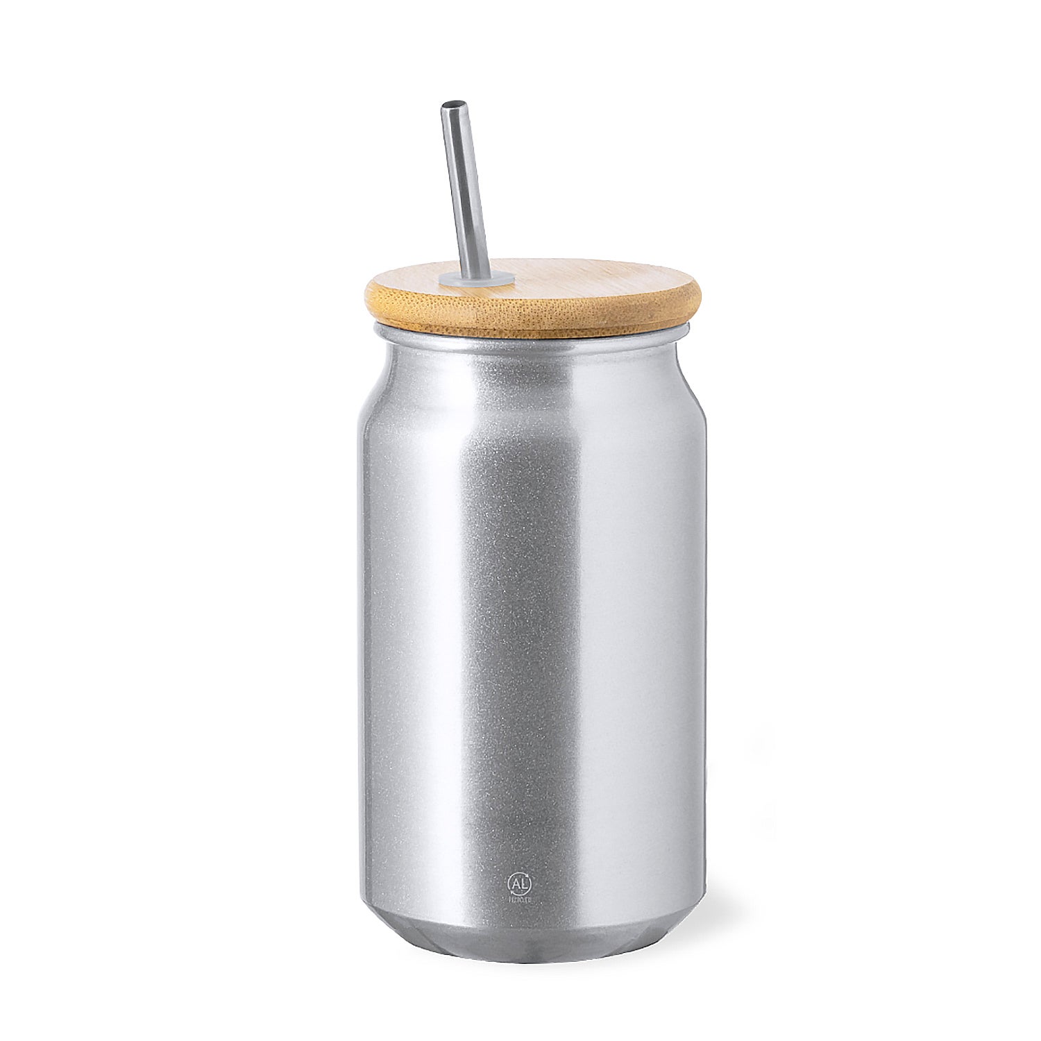 Vaso aluminio y bambú 430 ml 7,3x7,3x12,8 Cm. Color: Plata DAM | Leroy ...