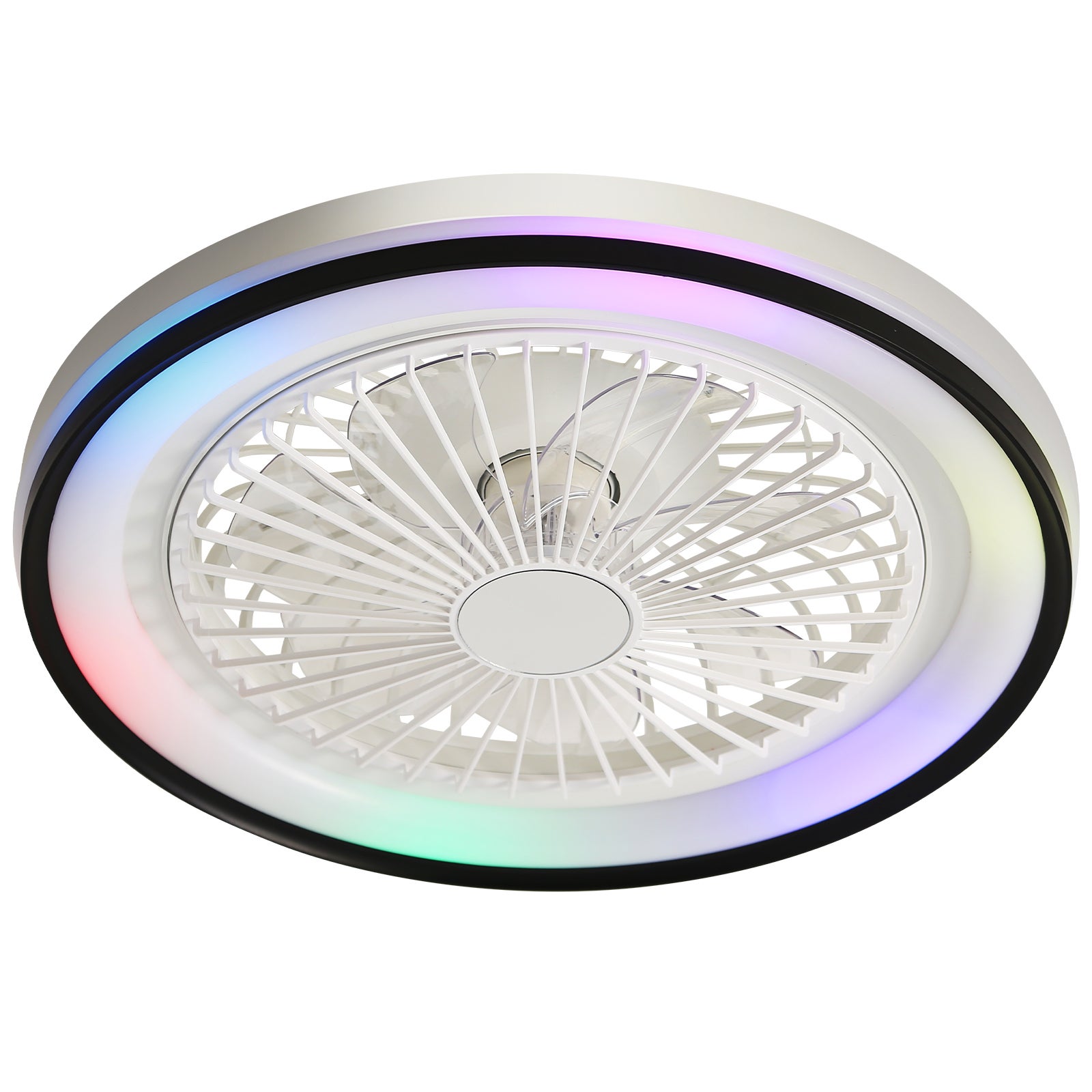 Ventilateur de plafond 19" avec LED RGB dimmable 3 couleurs DC ultra ...