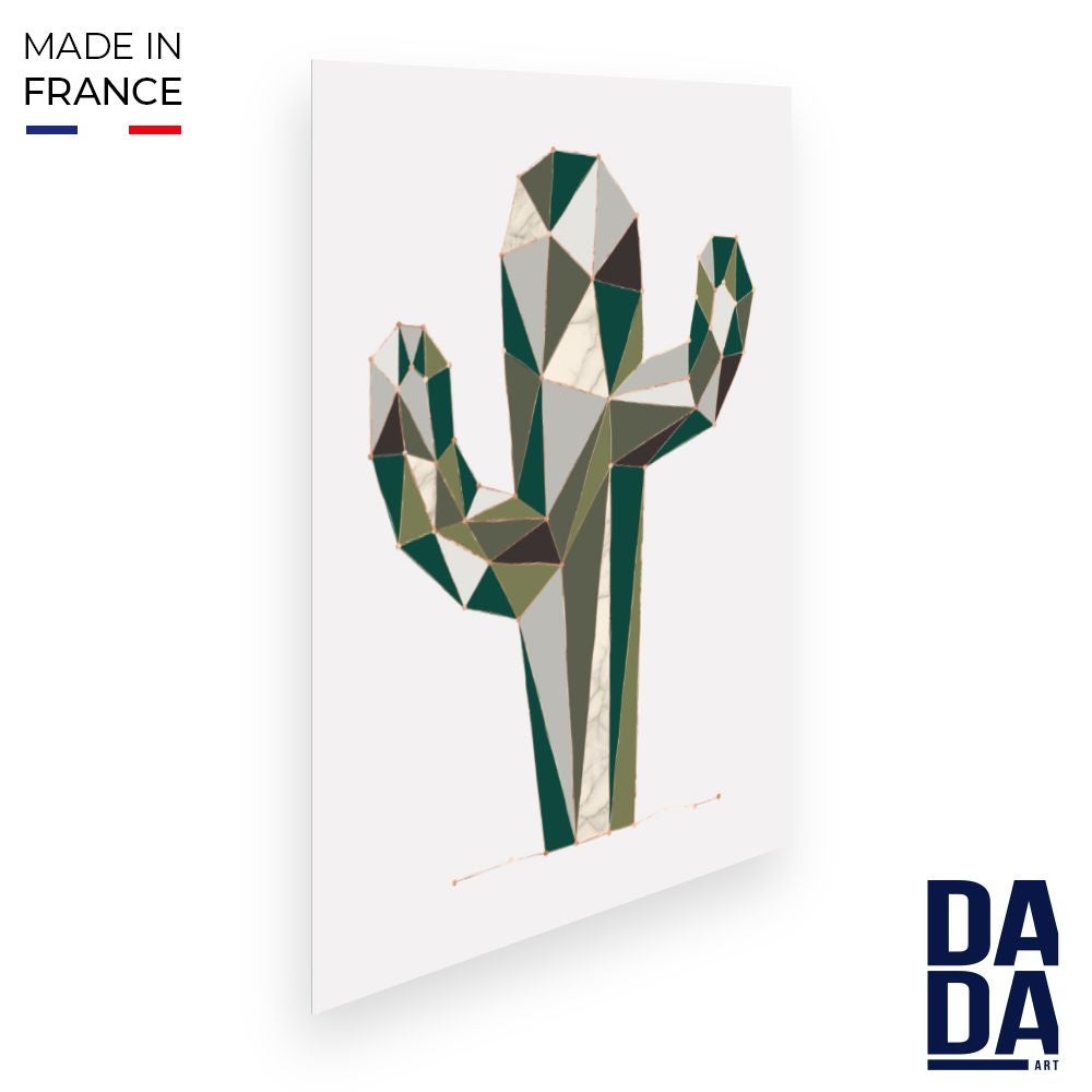 Affiche Cactus géométrique / 50x70cm / Fabriqué en France / DADA ART ...