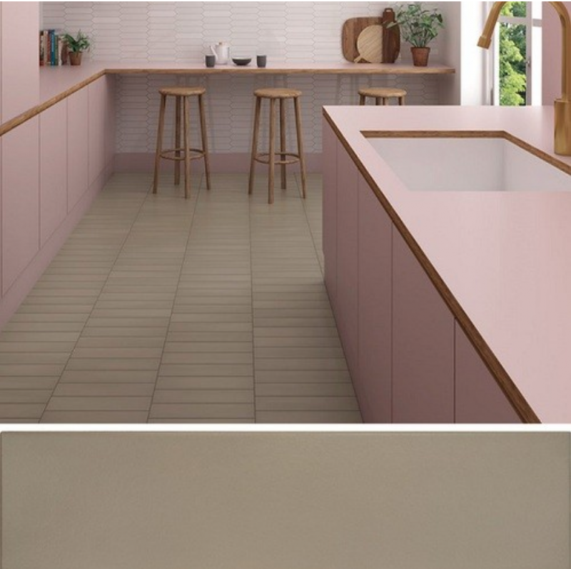 Carrelage sol / mur pose baton rompu chevron uni marron mate STROMBOLI ...