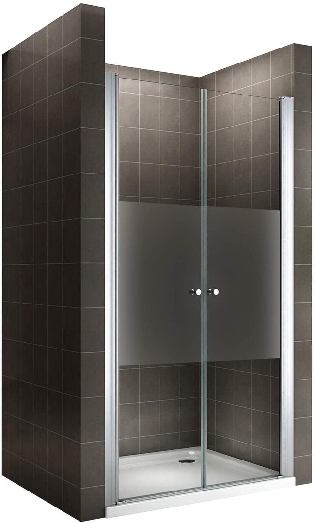 Porte de douche 72x180 cm verre semi-opaque / sérigraphié - ajustable ...