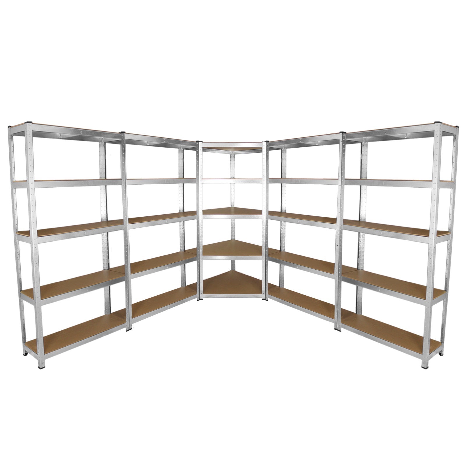 Lot de 4 Etagères de Rangement de 90cm & 1 Etagère d’Angle Galwix ...