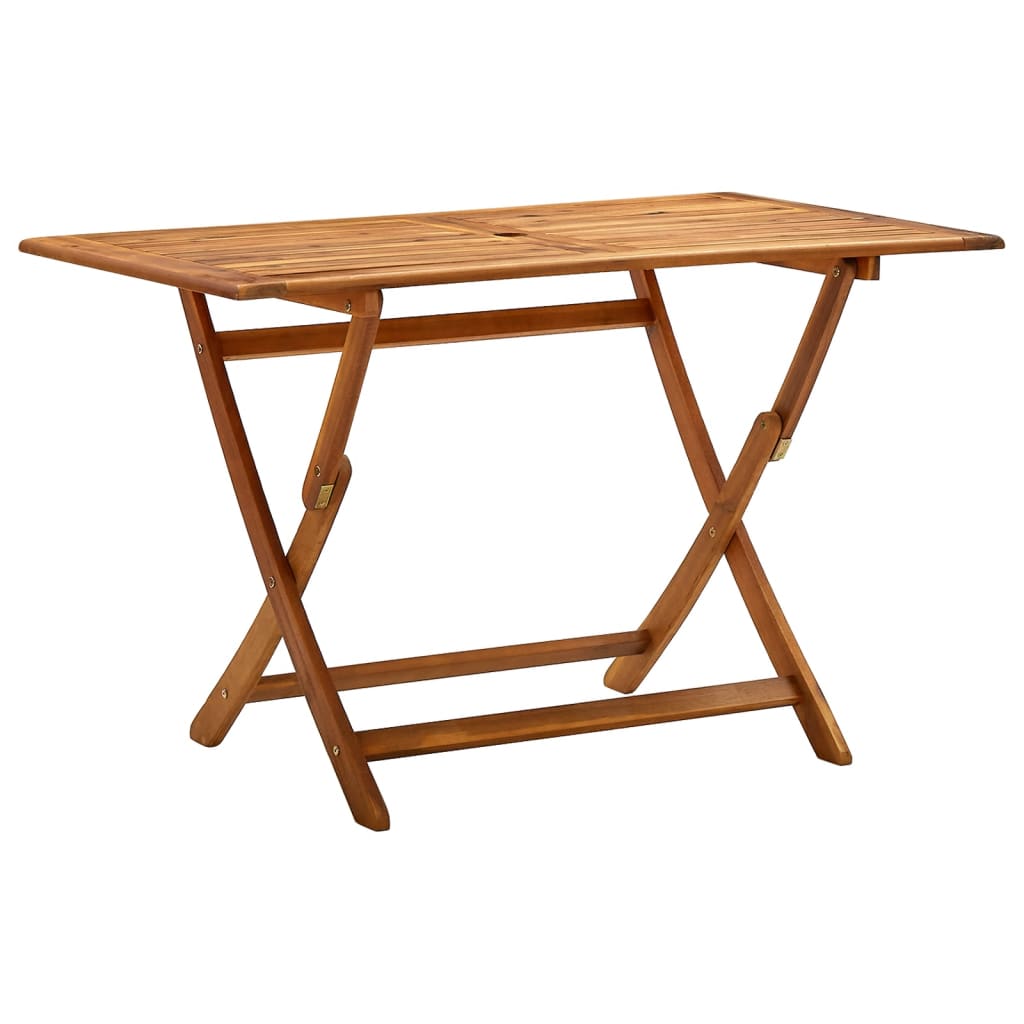 Table de pliable 120x70x75 cm Bois d'acacia massif | Leroy Merlin
