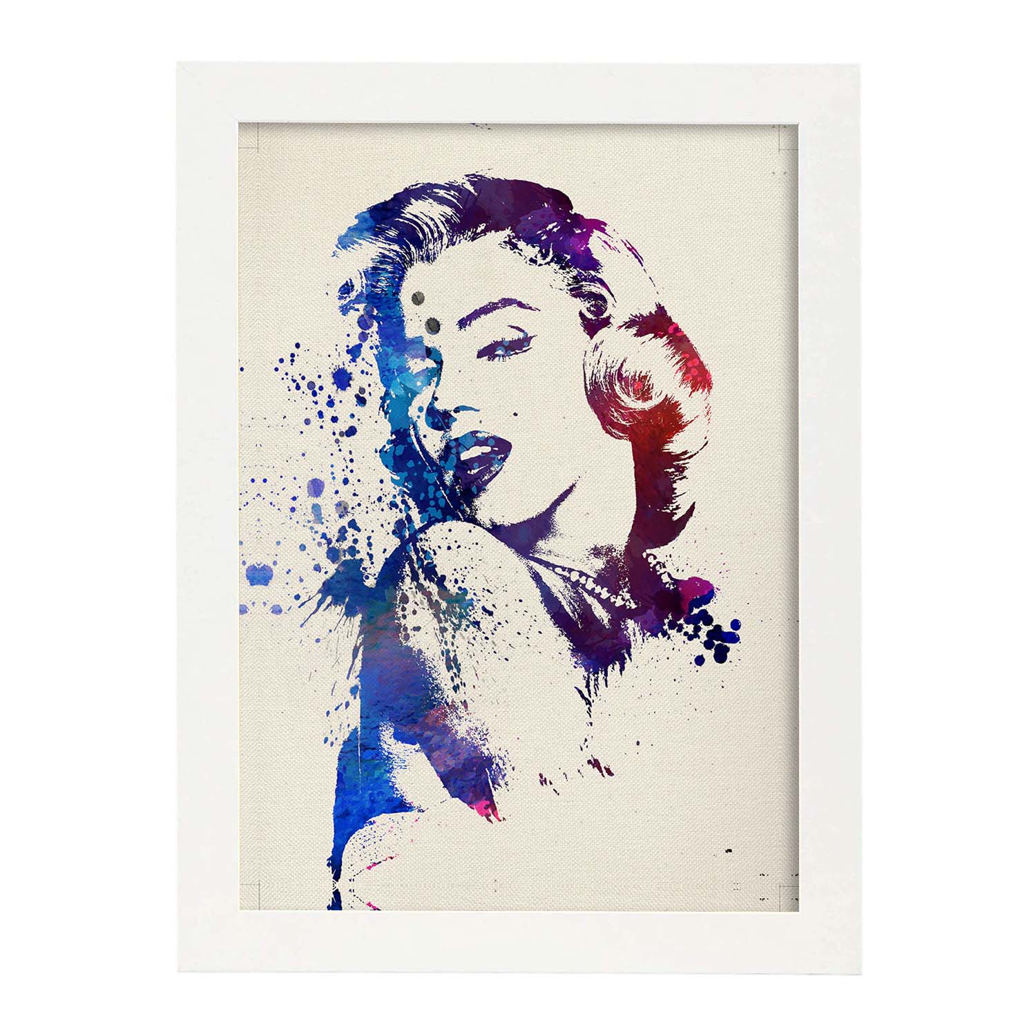 Affiche Marilyn Monroe Avec Conception Aquarelle. Mélange De Tranches ...