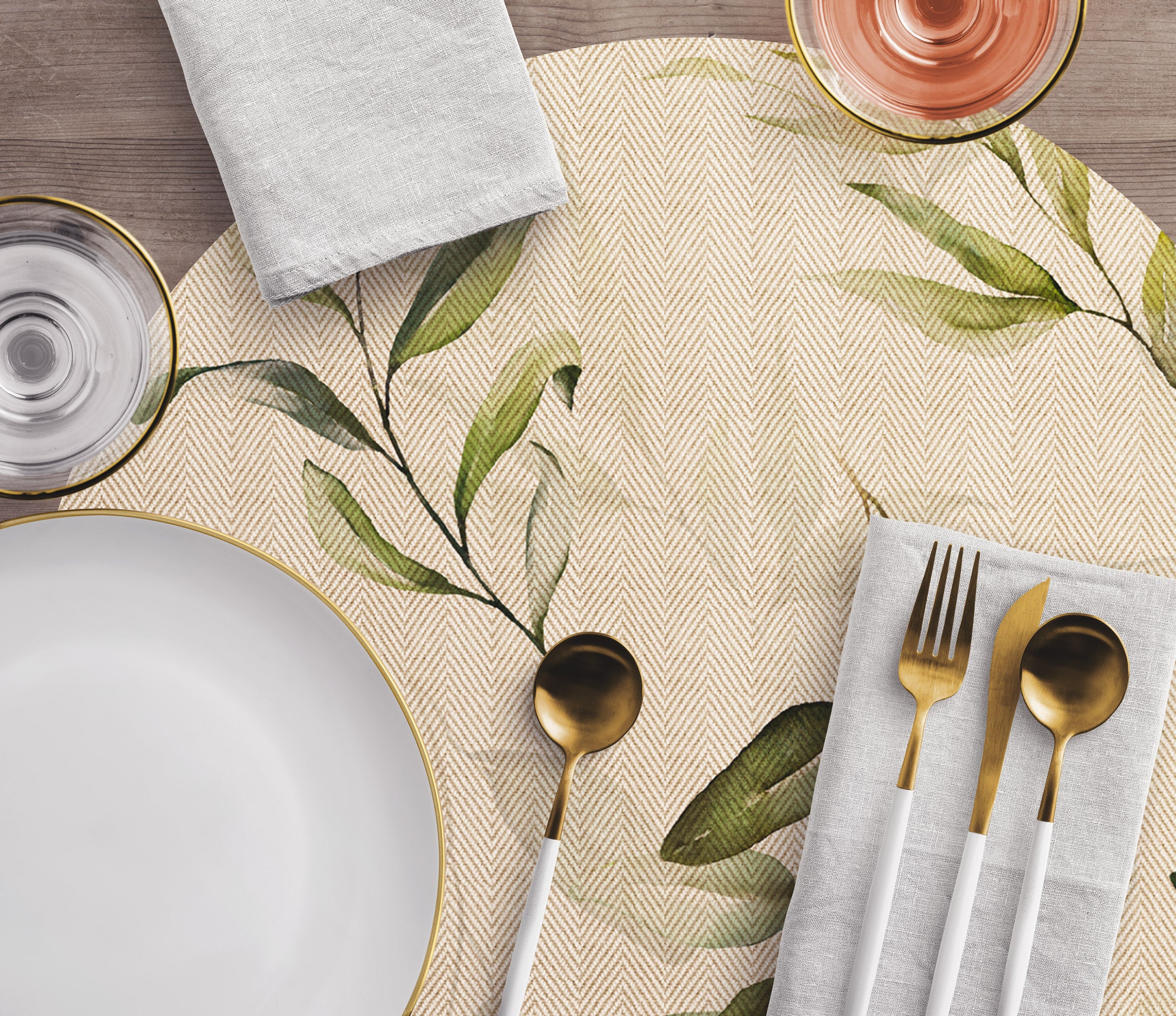 Lot de 4 sets de table en vinyle Jardín francés 4u-[Diam] 40 cm | Leroy ...