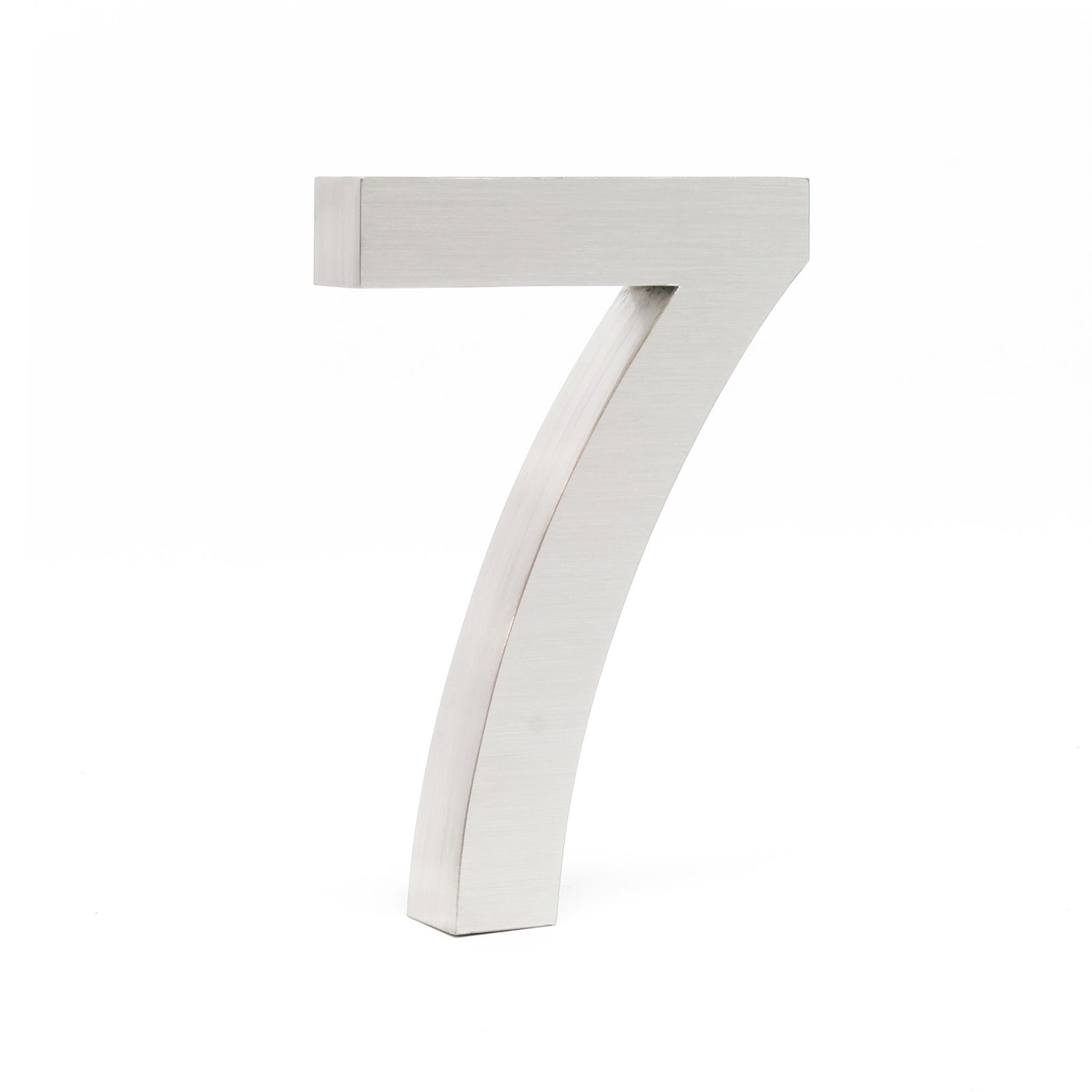 Wiltec Número de casa "7" acero inoxidable 20 cm moderno diseño 3D tipo ...