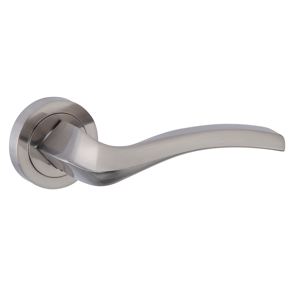 Manilla Tique Aluminio Níquel Satinado para Puertas de Paso y Entrada ...