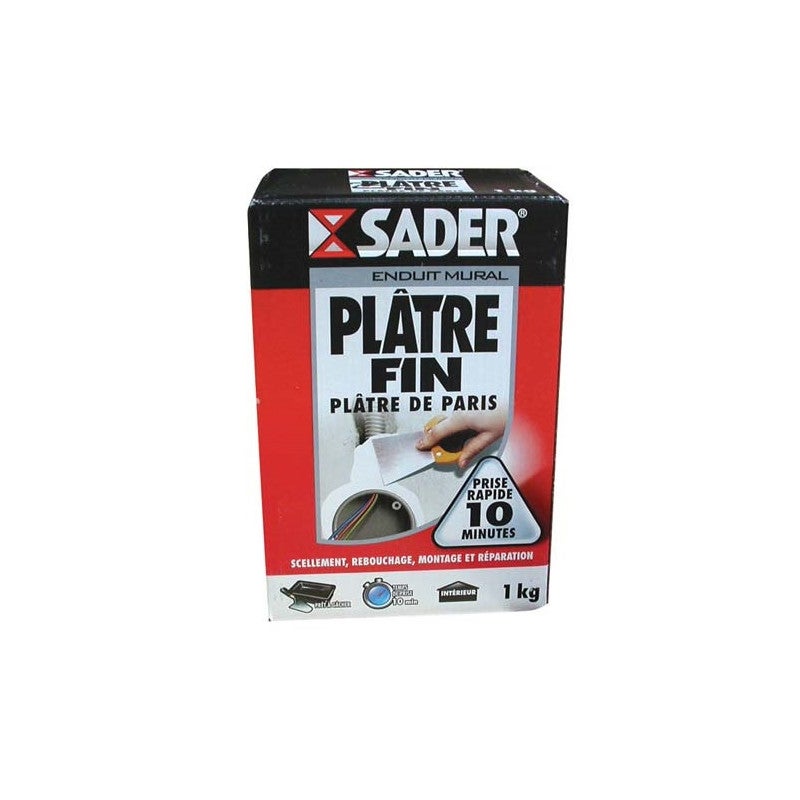 PLATRE FIN 1KG SADER SADER - 30602262 | Leroy Merlin