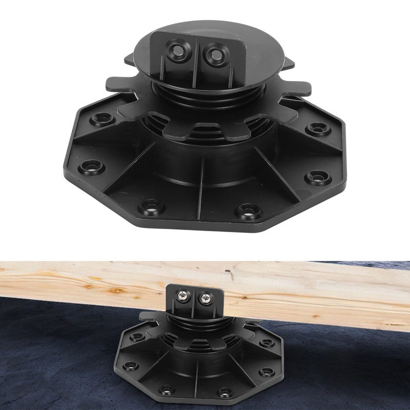 Plot terrasse bois ou composite Noir Plot terrasse pour dalle réglable ...