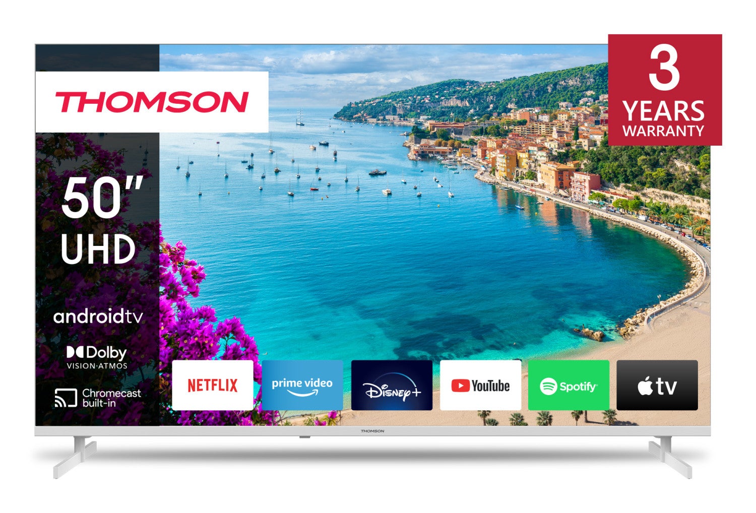 Thomson 50UA5S13W Smart Tv Schermo da 50 Pollici 4K Ultra HD Wi-Fi ...